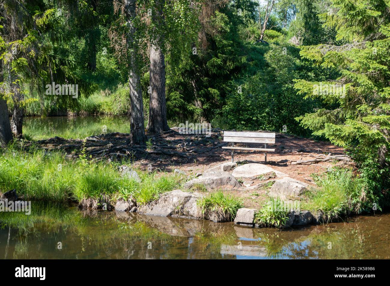 small lake in rural Norway Stock Photo - Alamy