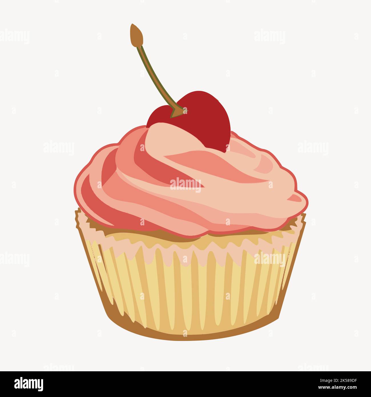 Cherry cupcake clipart hi-res stock photography and images - Alamy