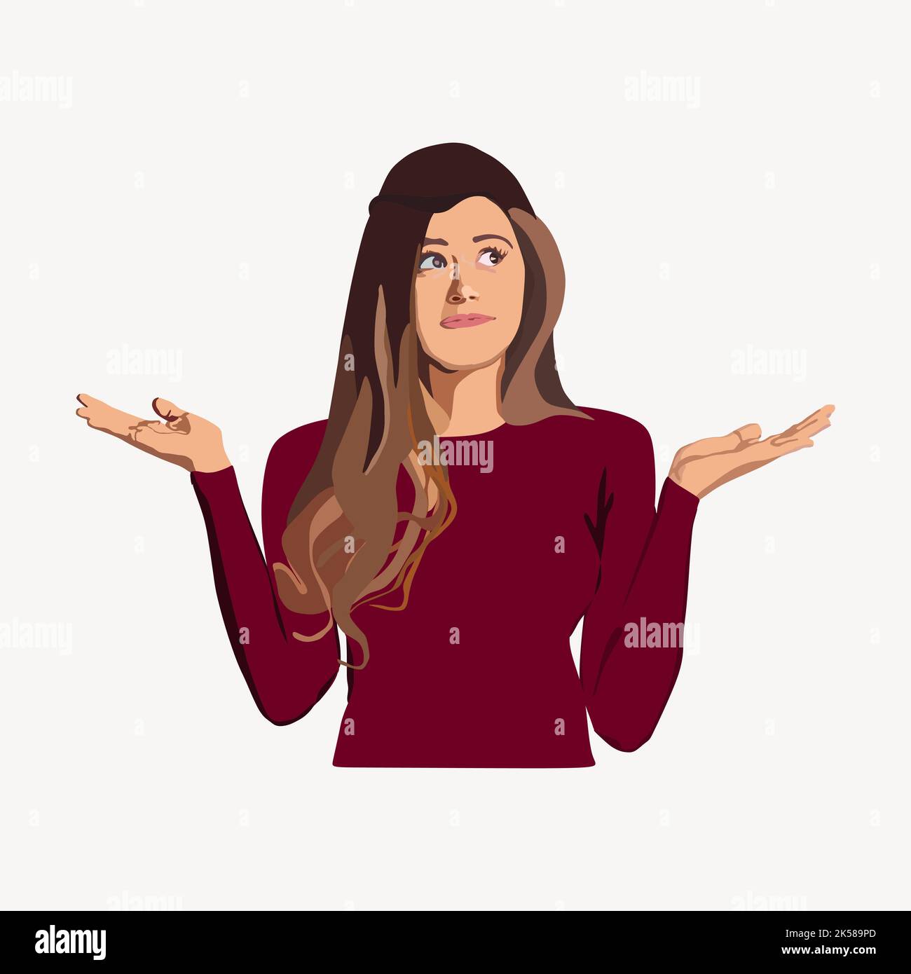 Confused woman clipart hi-res stock photography and images - Alamy