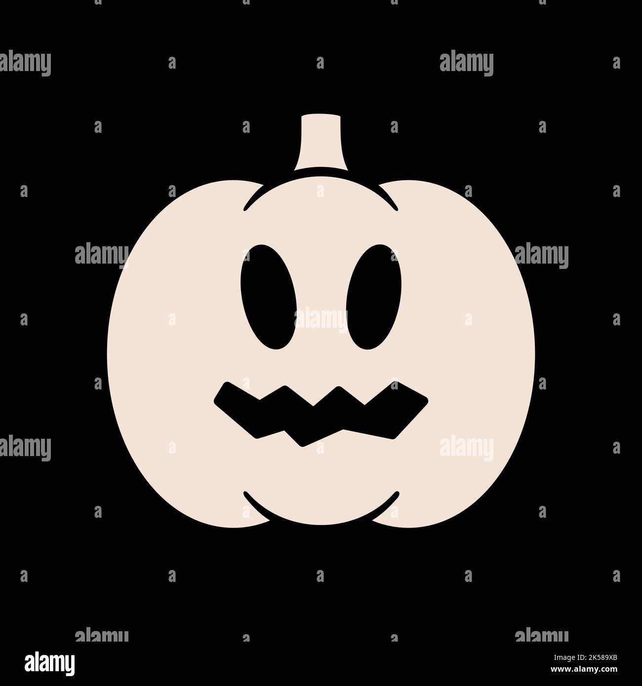 Halloween pumpkin emoticon icon vector illustration Jack-O-Lantern ...