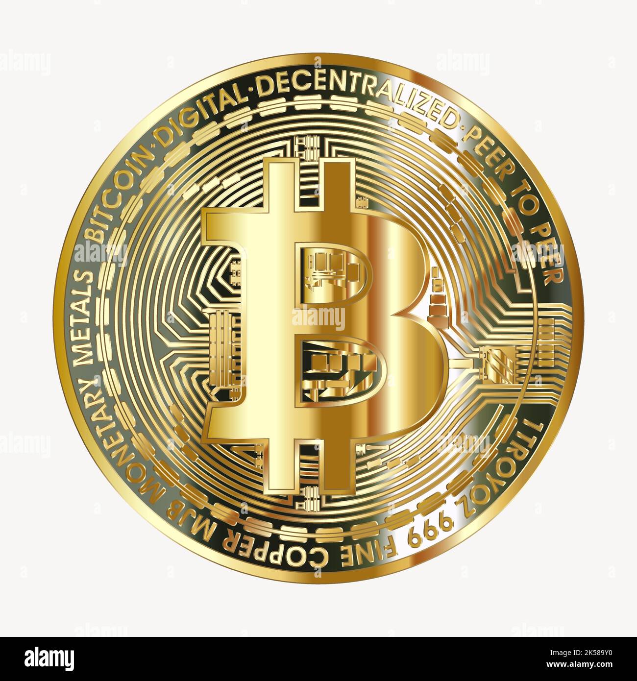 Bitcoin cryptocurrency collage element vector Stock Vector Image & Art ...