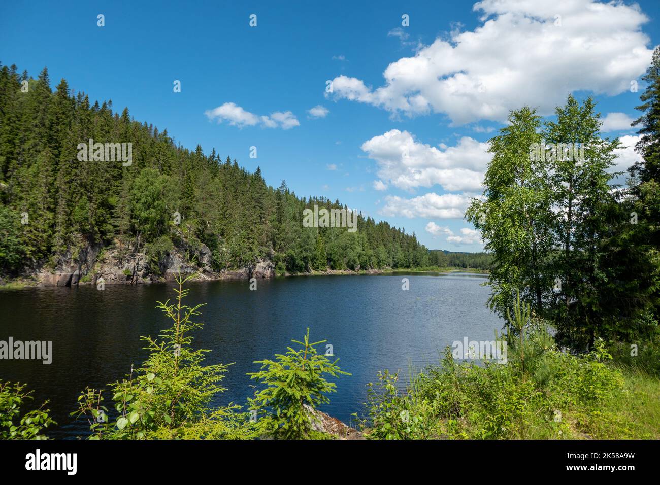 view at Mjøsa fjord in Norway Stock Photo - Alamy