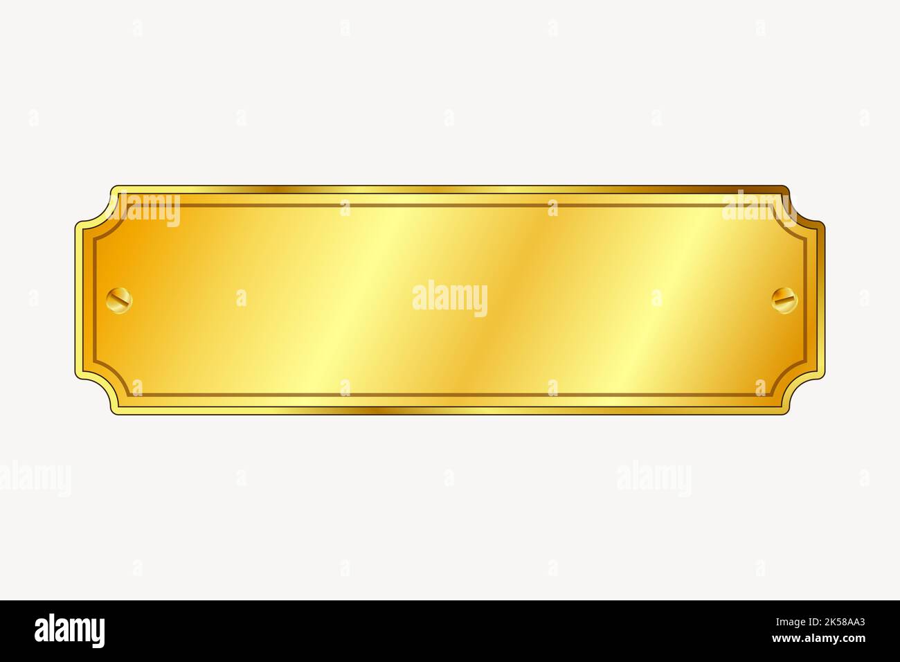 Gold plaque sign clipart, collage element vector Stock Vector Image ...