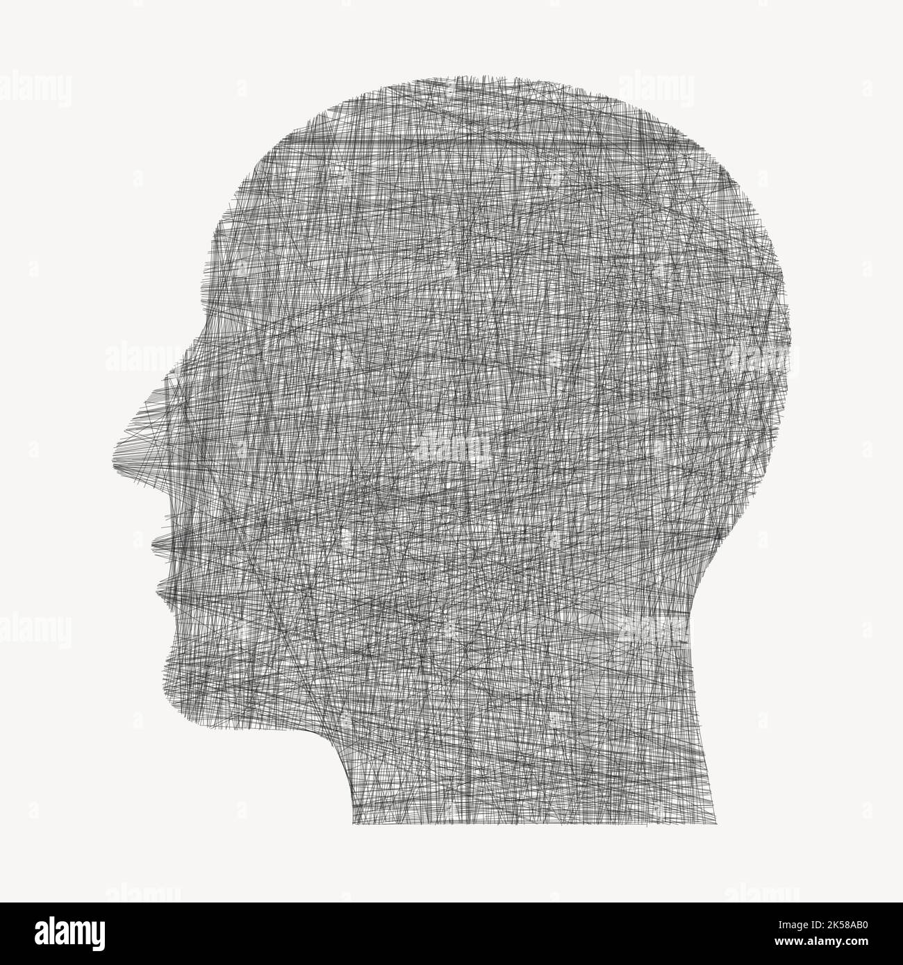 Man in profile line art, illustration vector Stock Vector Image & Art ...