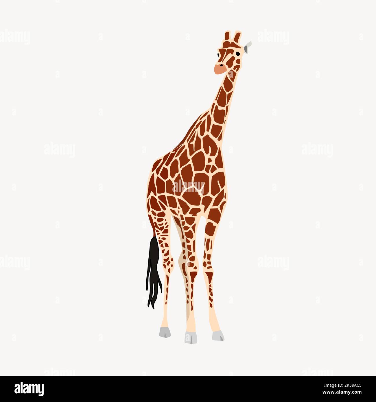 Giraffe animal clipart, illustration vector Stock Vector Image & Art ...