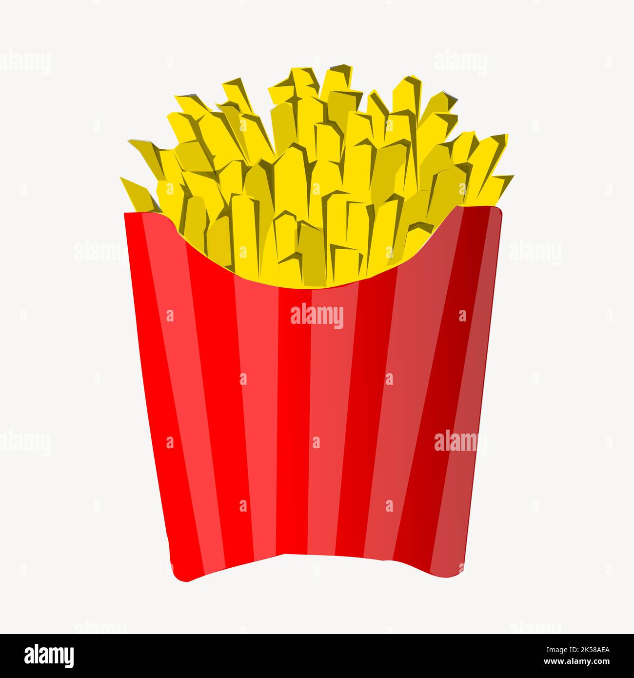 French fries clipart, food illustration vector Stock Vector Image & Art ...