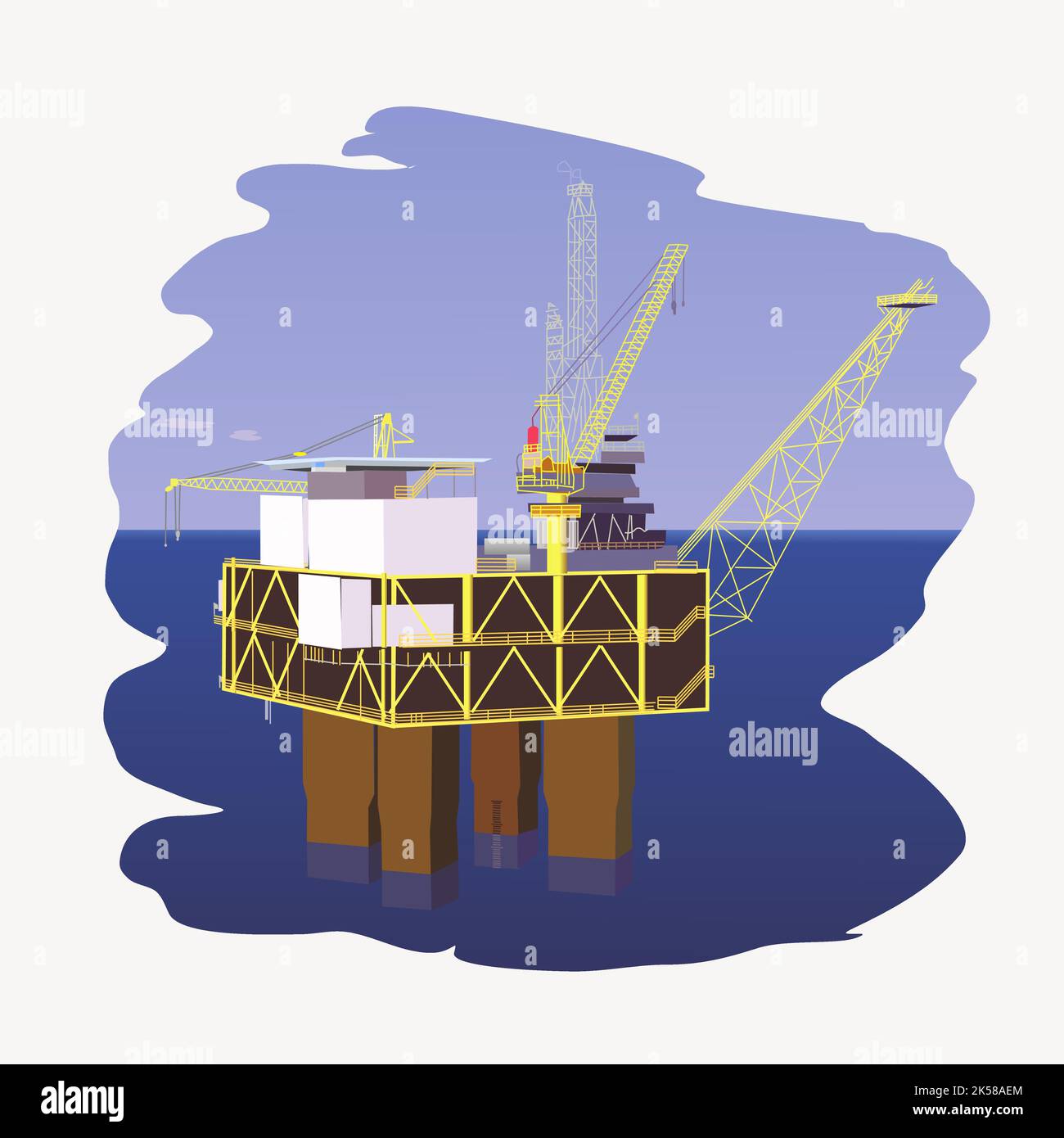 Oil rig clipart hi-res stock photography and images - Alamy