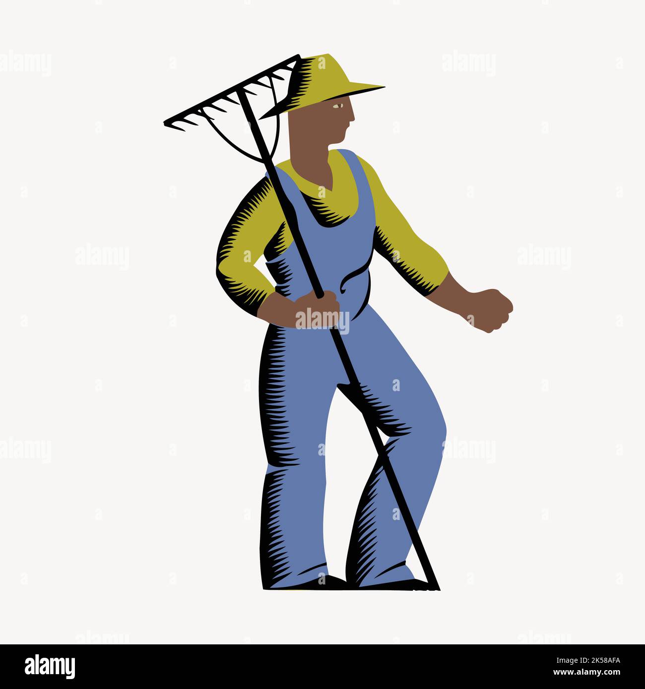 African farmer character clipart, illustration vector Stock Vector ...