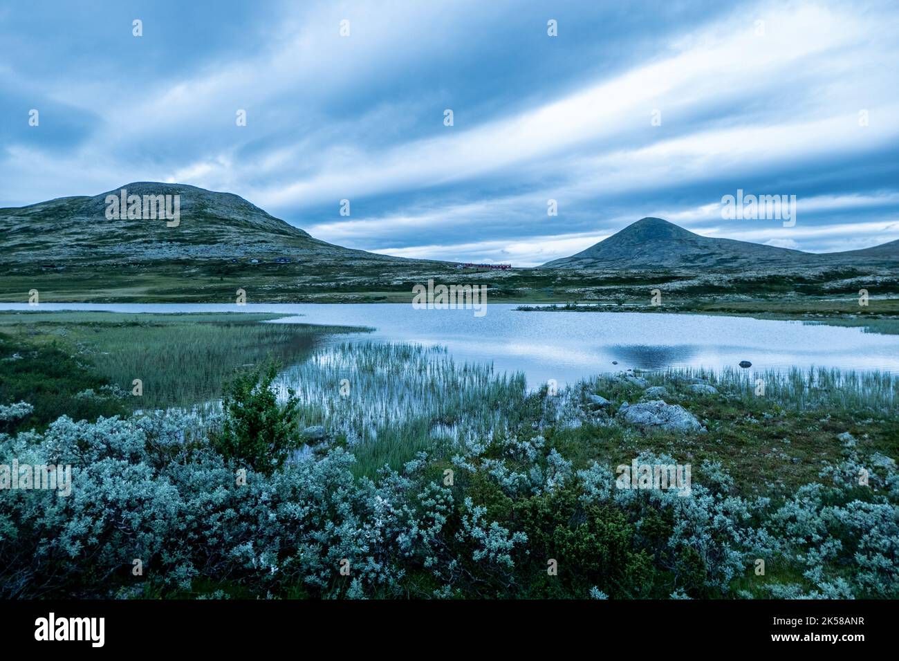 lake with beautiful nature in Rondane National Park, Norway Stock Photo ...