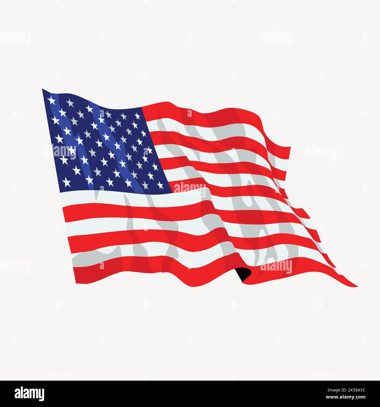 American flag clipart, USA illustration vector Stock Vector Image & Art - Alamy