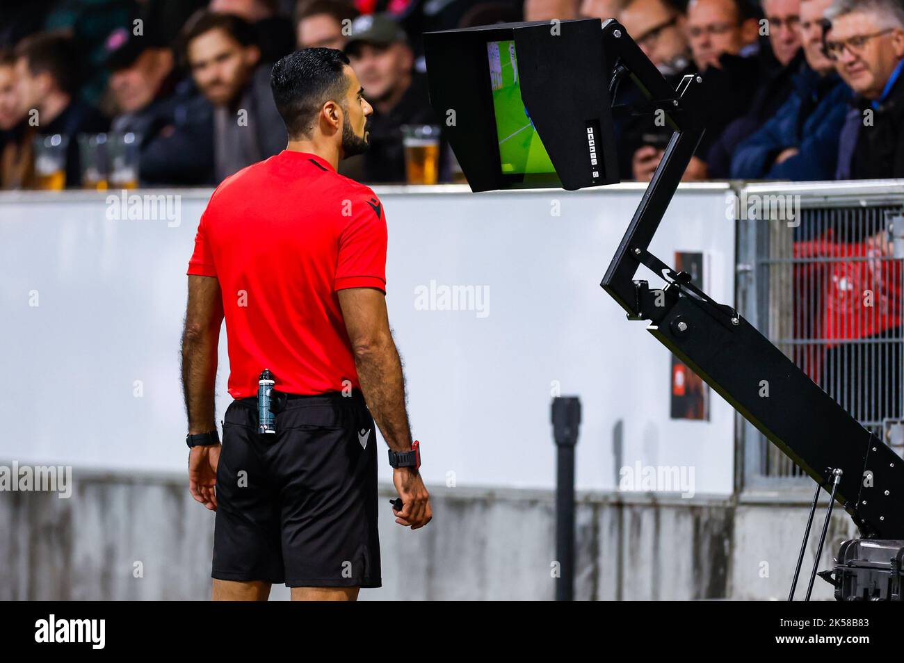 HERNING, DENMARK - OCTOBER 6: VAR check by referee Mohammed Al-Hakim ...