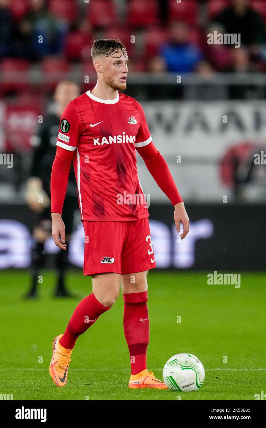 ALKMAAR, NETHERLANDS - OCTOBER 6: Sam Beukema of AZ during the UEFA ...