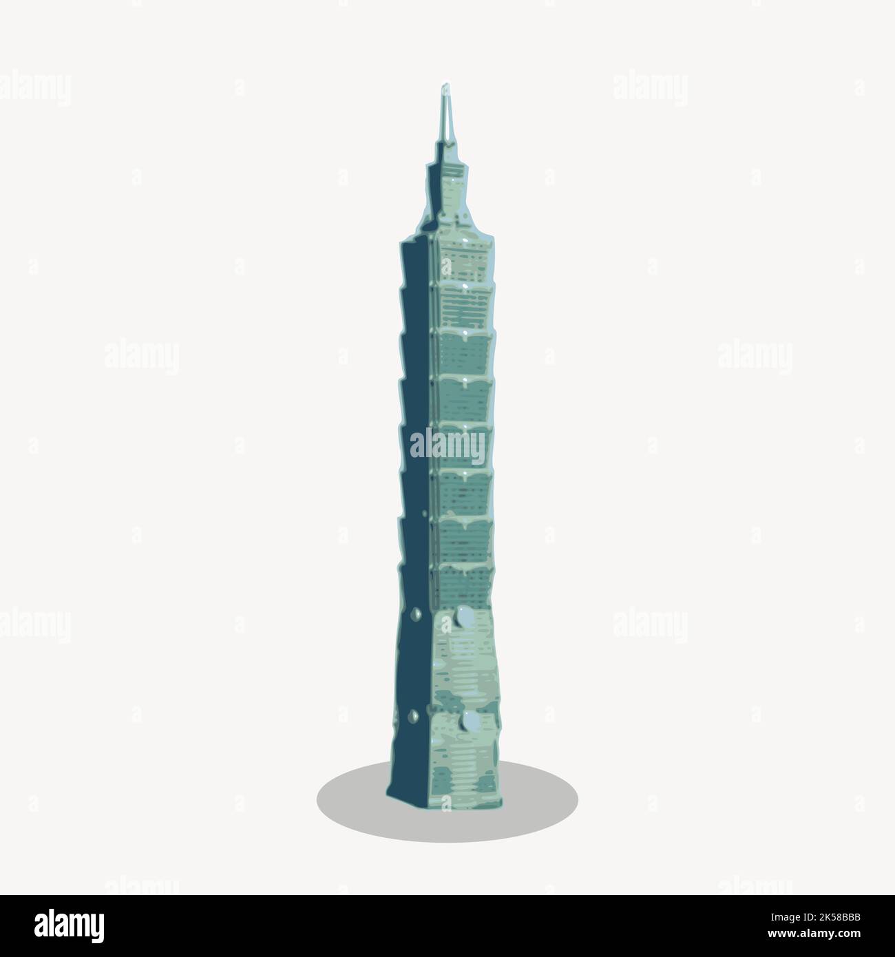 Taipei 101 tower clipart, illustration vector Stock Vector Image & Art ...