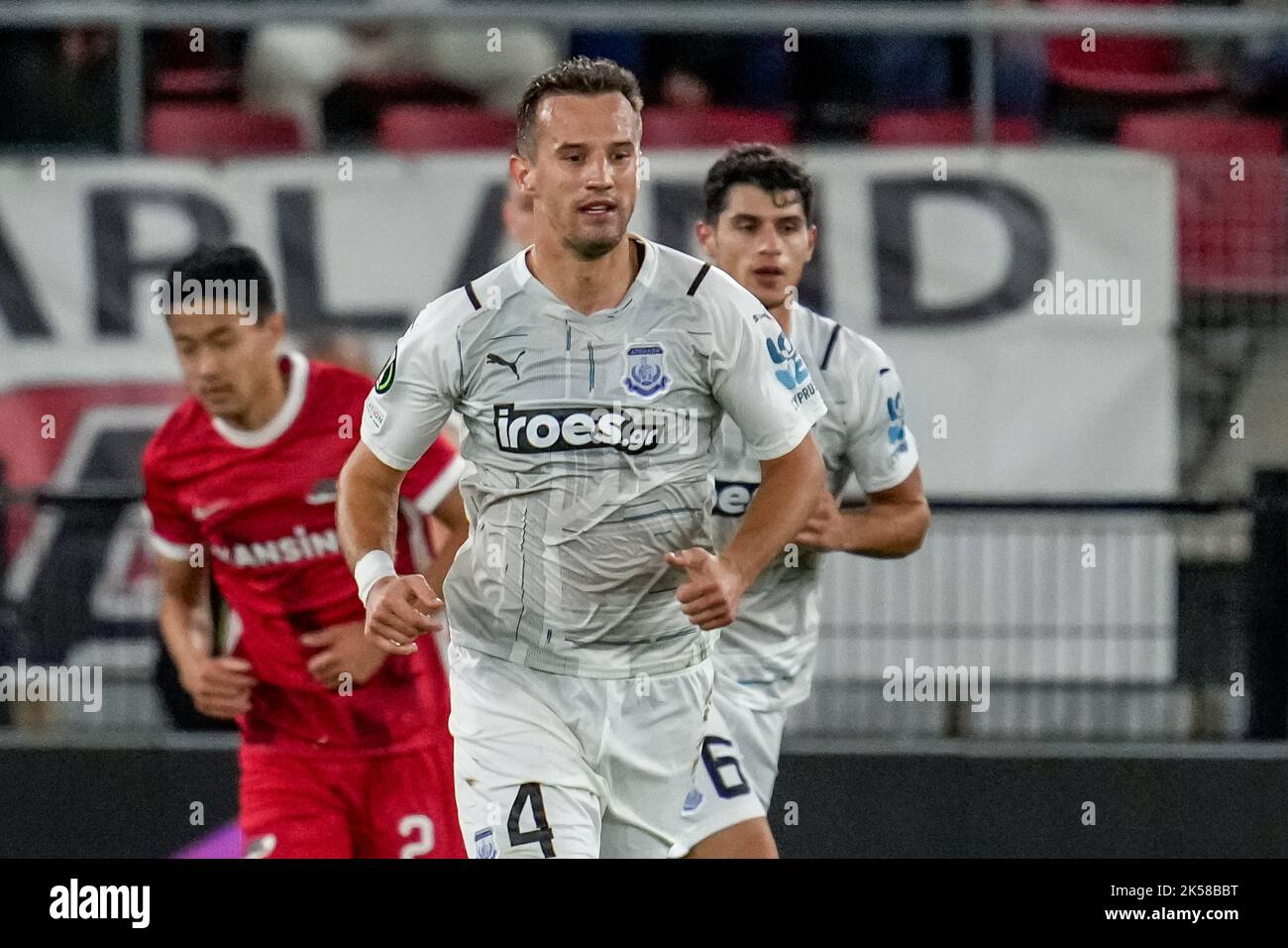 ALKMAAR, NETHERLANDS - OCTOBER 6: Vukasin Jovanovic of Apollon during ...