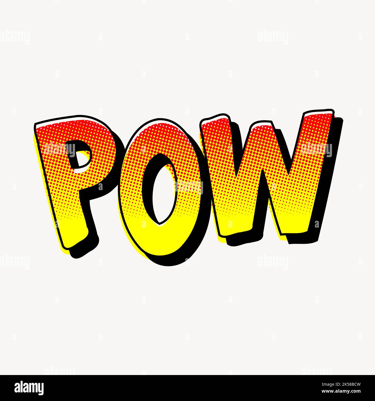 Pow typography clipart, comic pop art vector Stock Vector Image & Art - Alamy