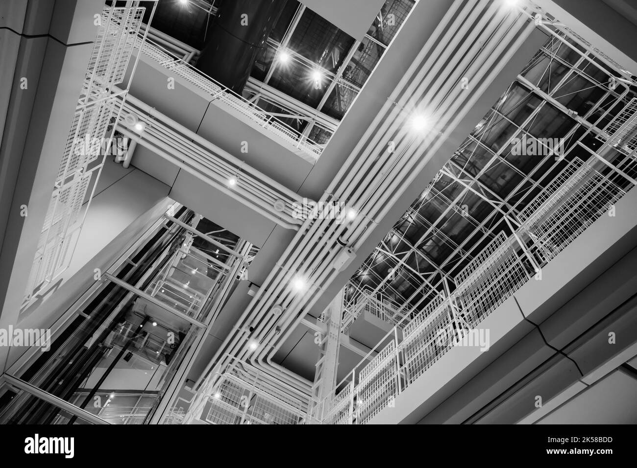 Interior of contemporary public building Stock Photo - Alamy