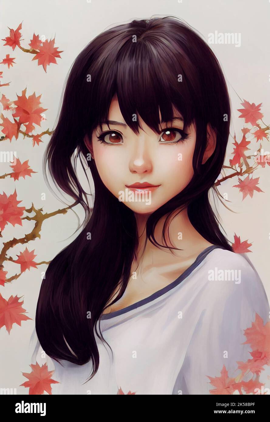 Manga woman illustration hi-res stock photography and images - Alamy