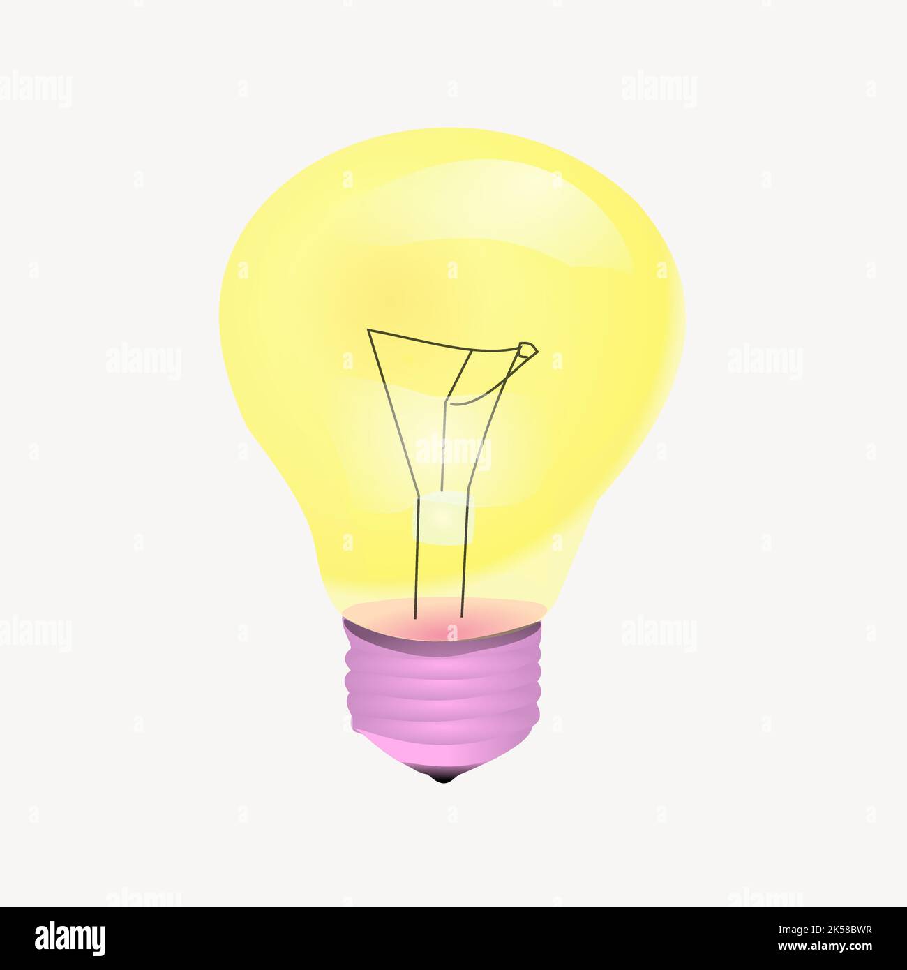 Light bulb clipart, creative thinking concept vector Stock Vector Image ...