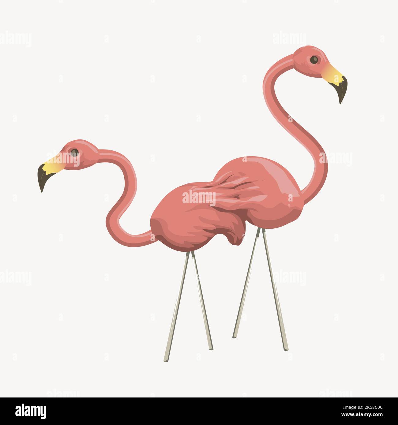 Flamingos clipart, bird illustration vector Stock Vector Image & Art ...