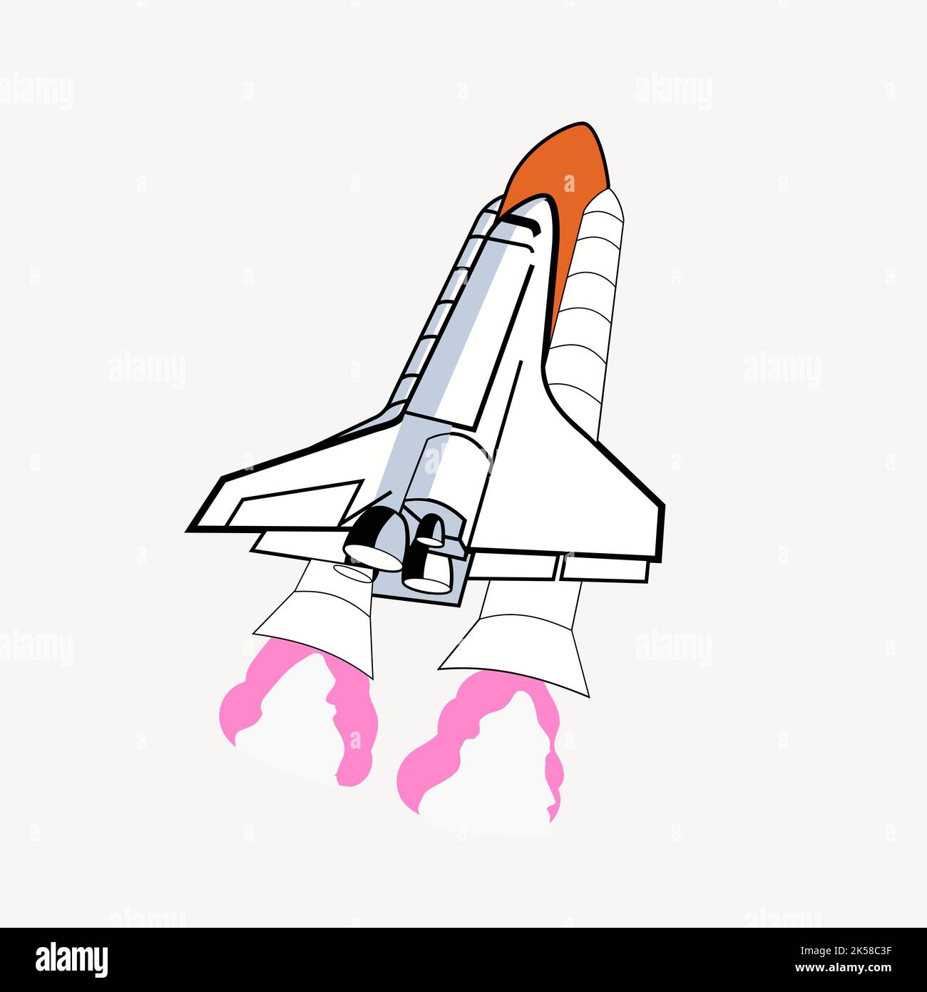 Launching rocket clipart, vehicle illustration vector Stock Vector ...