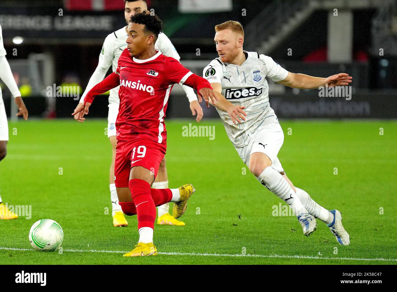 ALKMAAR - (lr) Myron van Brederode of AZ, Ido Shahar of Apollon ...
