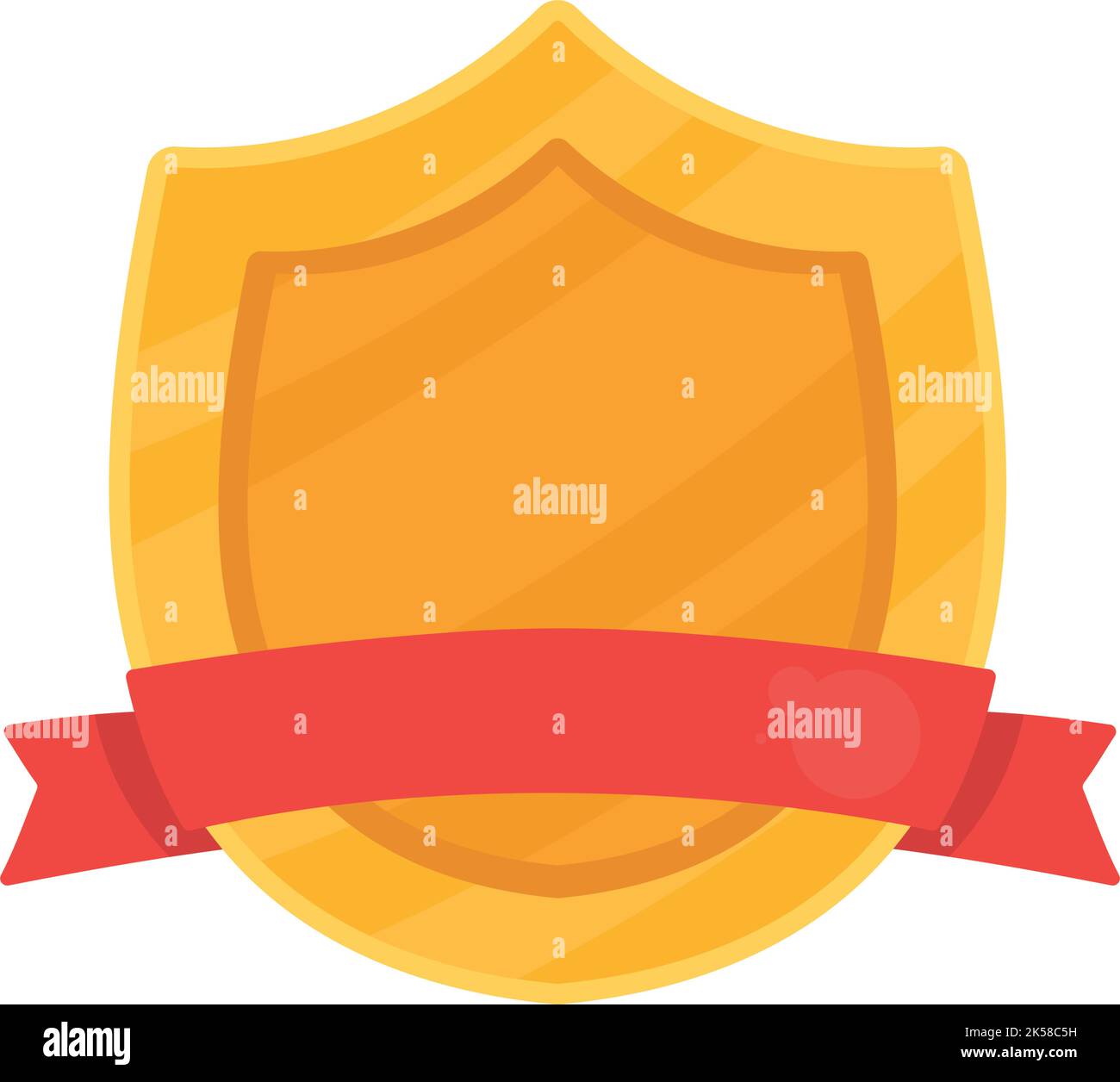 Golden red shield red ribbon hi-res stock photography and images - Alamy