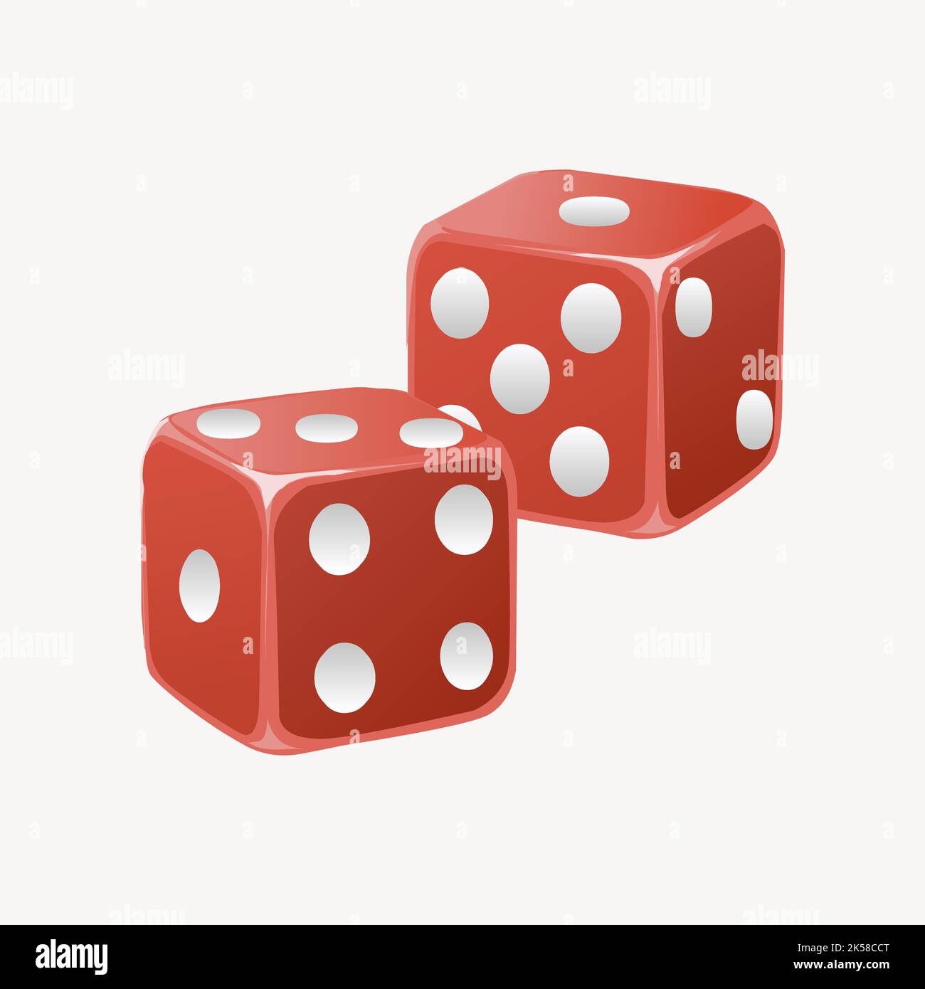 Red dice clipart, toy illustration vector Stock Vector Image & Art - Alamy