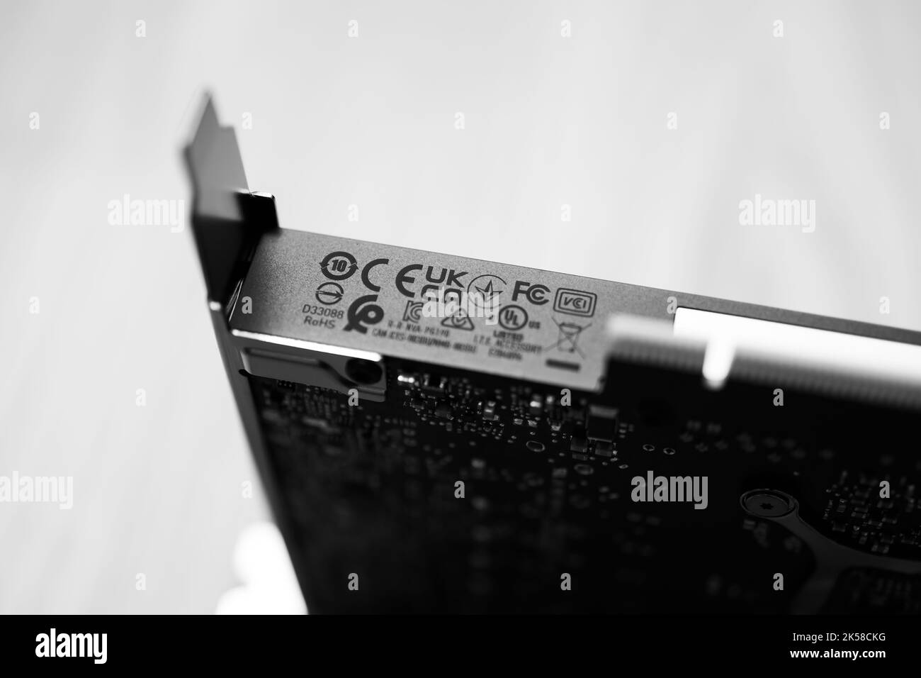 London, United Kingdom - Aug 5, 2022: UKCA, CE, FCC, YL, VCI, ROHS ...