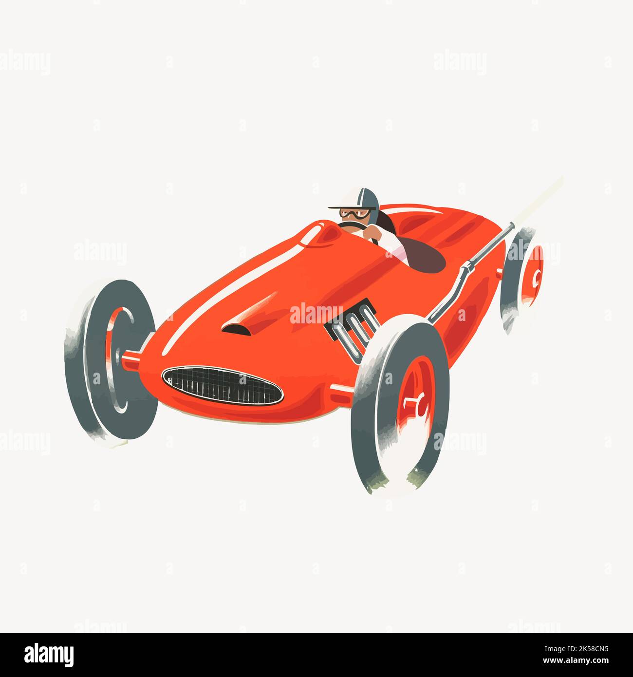 Vintage car clipart, cartoon illustration vector Stock Vector Image ...