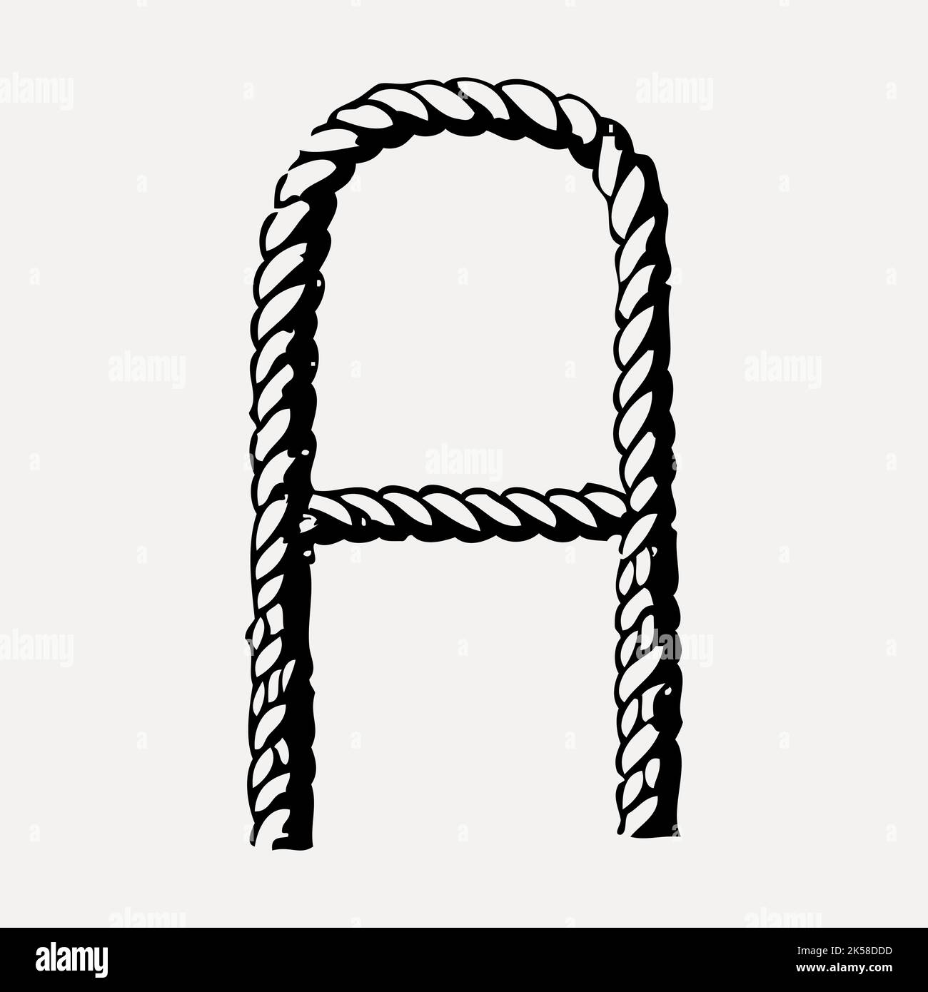 Rope hand drawn clipart, tool illustration vector Stock Vector Image ...