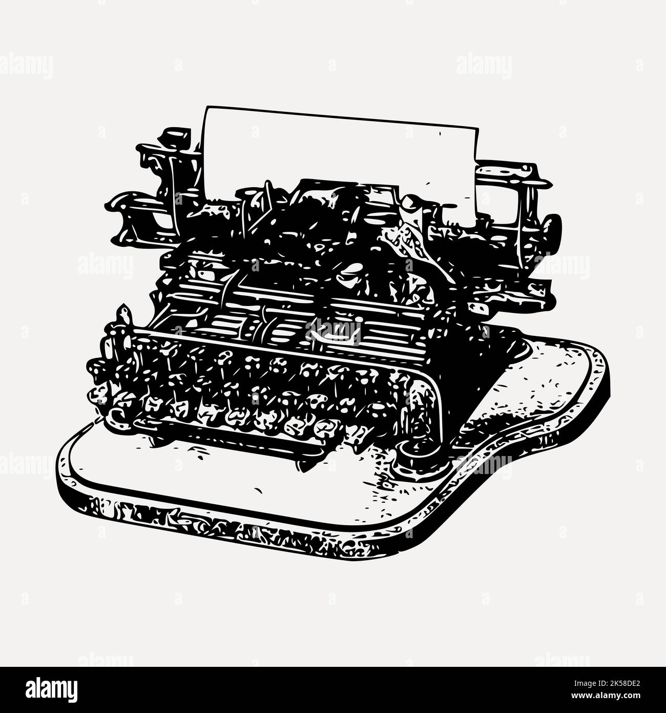 Typewriter hand drawn clipart Stock Vector Images - Alamy