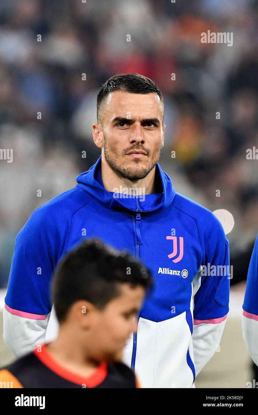 Filip Kostic of Juventus FC looks on during the UEFA Champions League ...