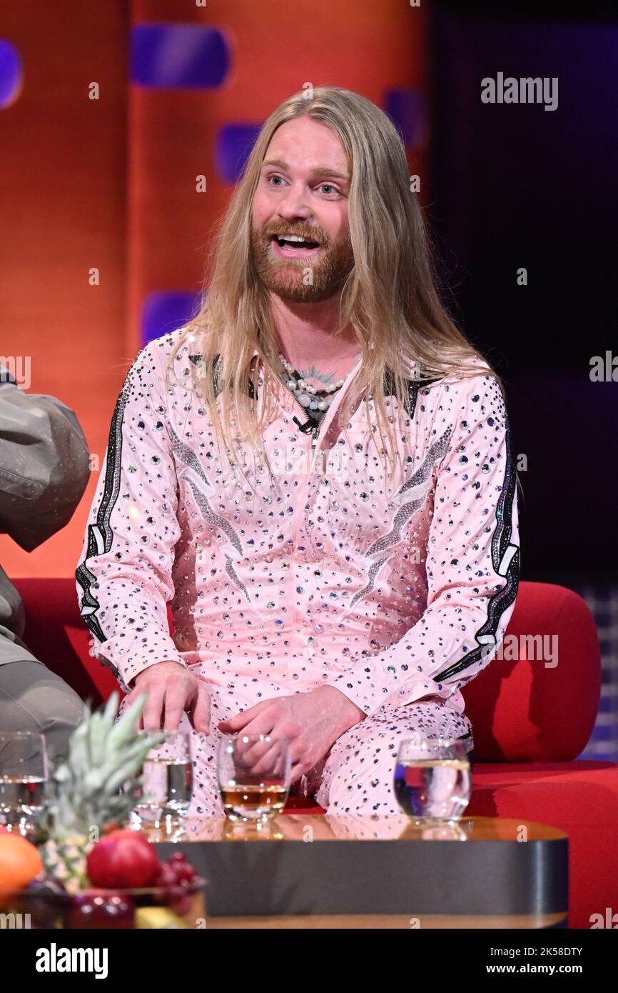 EDITORIAL USE ONLY Sam Ryder during filming for the Graham Norton Show ...