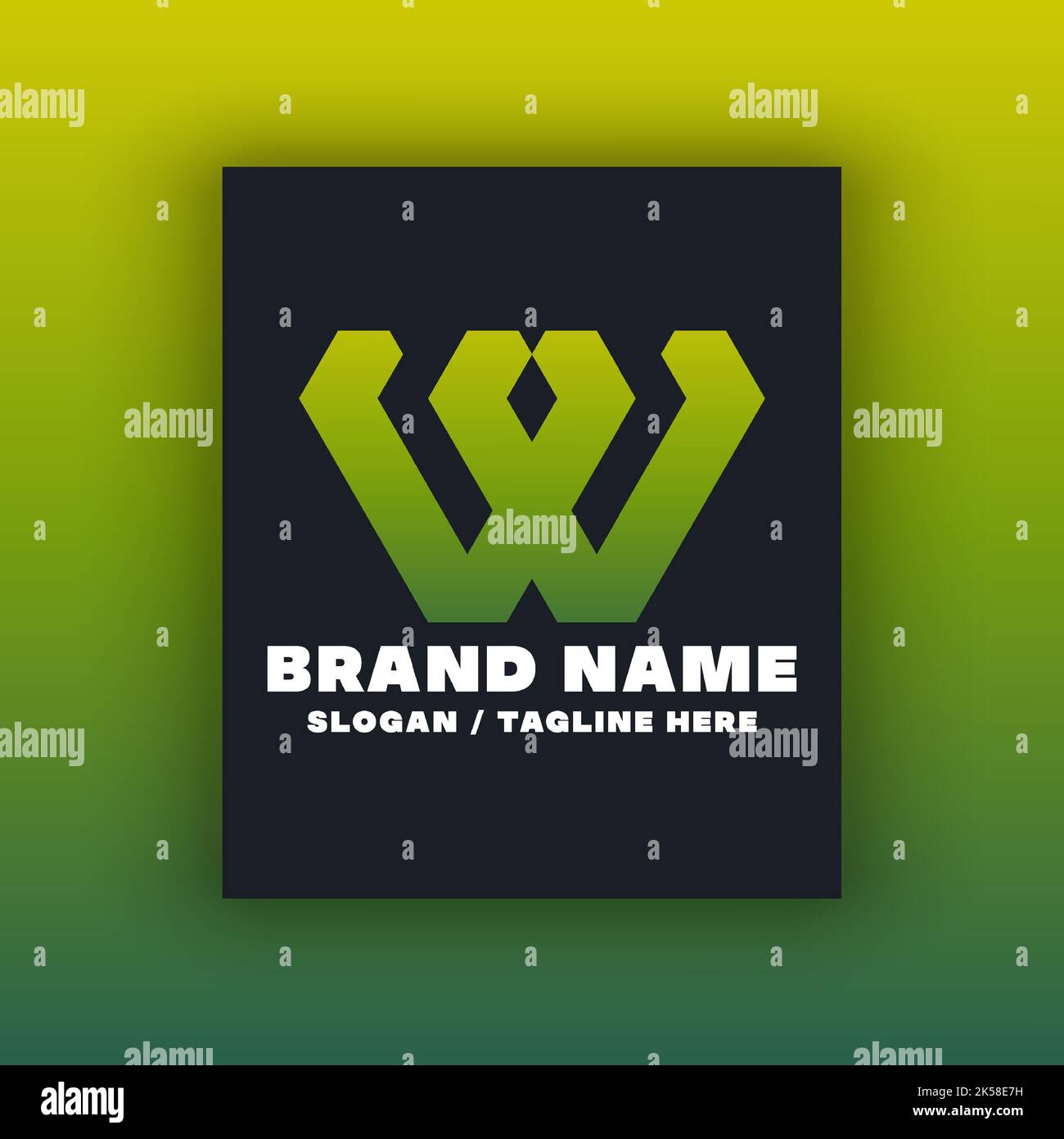 Letter W logo design template. Editable, resizable, vector illustration ...