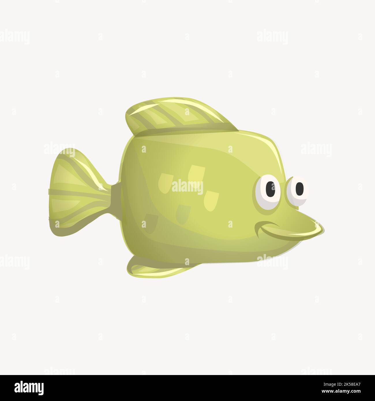 Green fish clipart, animal illustration vector Stock Vector Image & Art ...