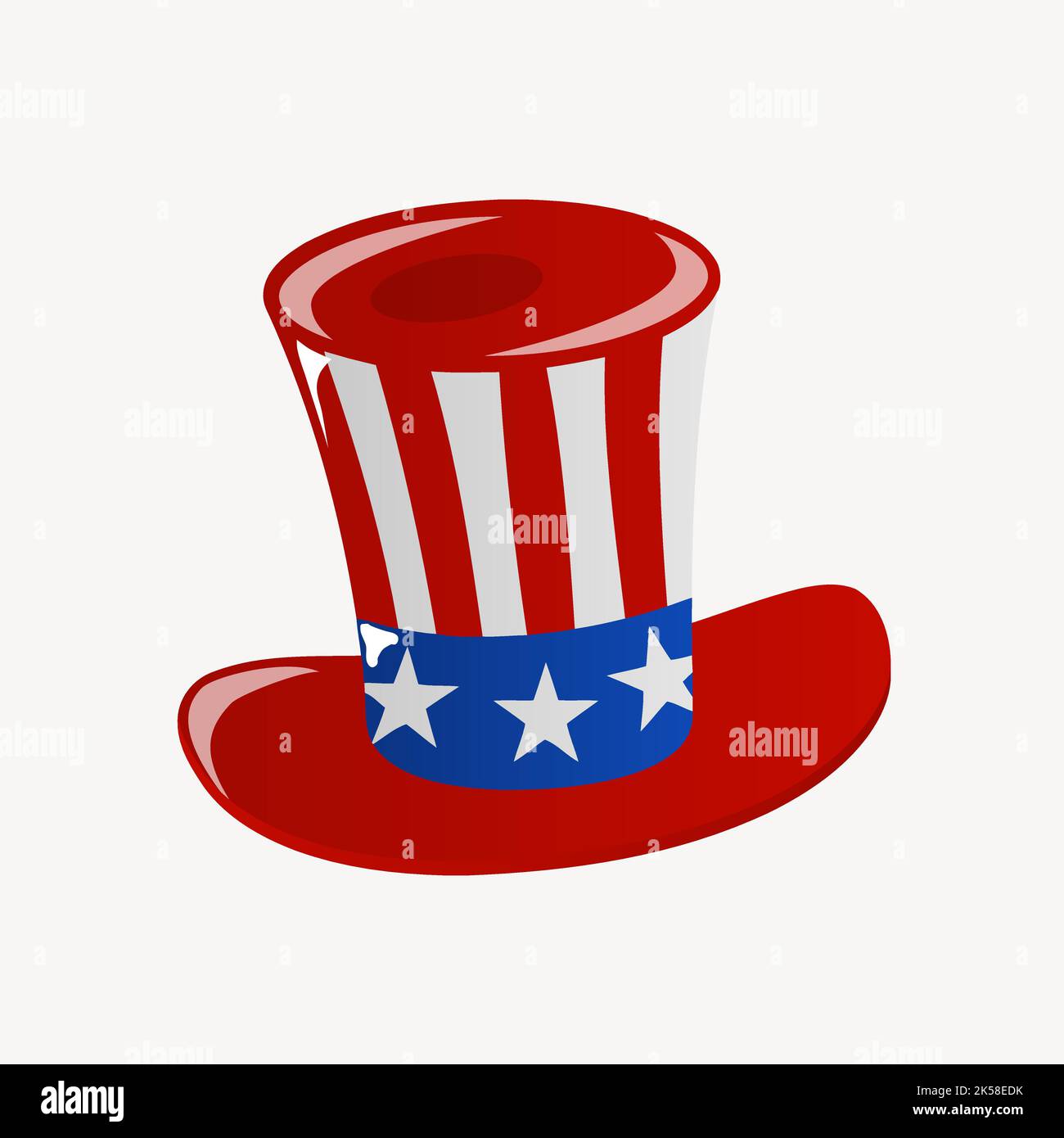 American top hat clipart, flag illustration vector Stock Vector Image ...