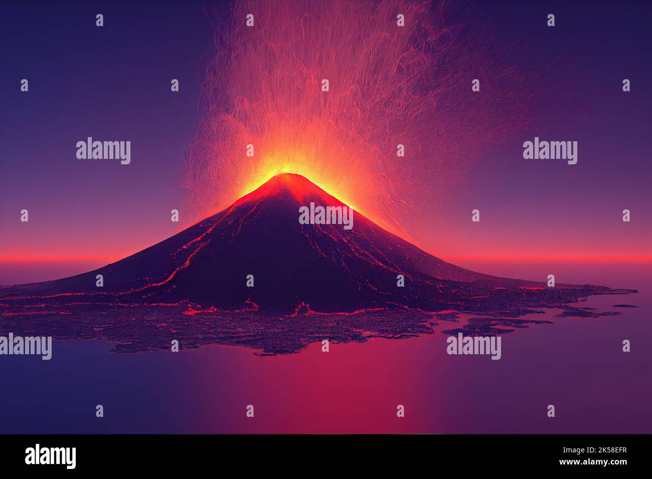 Volcano neon hi-res stock photography and images - Alamy