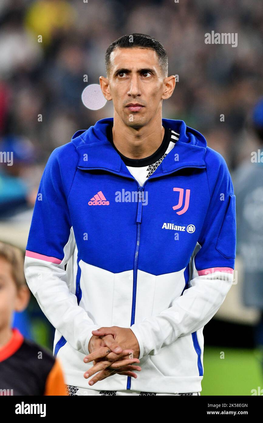 Angel Di Maria of Juventus FC looks on during the UEFA Champions League ...