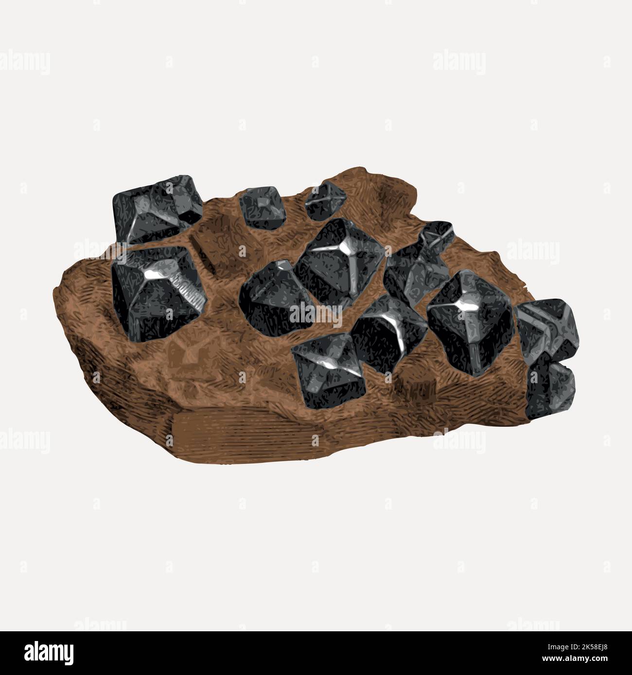Brown ore clipart, material illustration vector Stock Vector Image ...