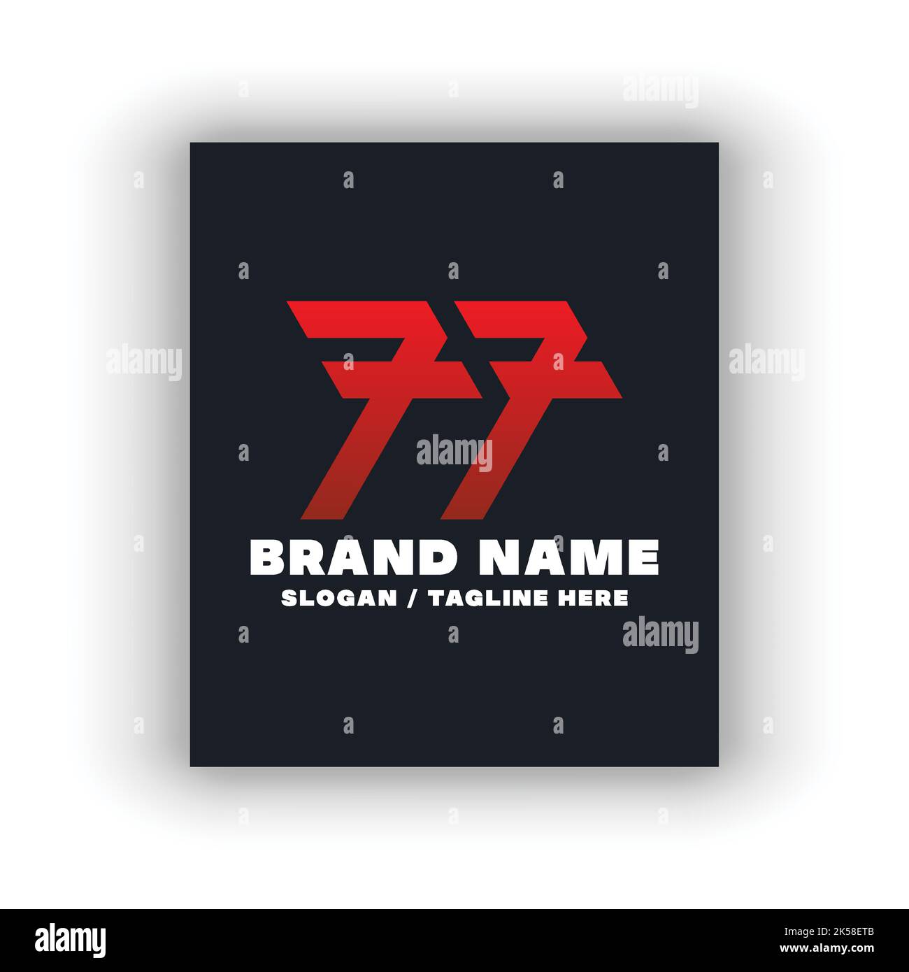 Number 77 logo design template. Editable, resizable, vector ...