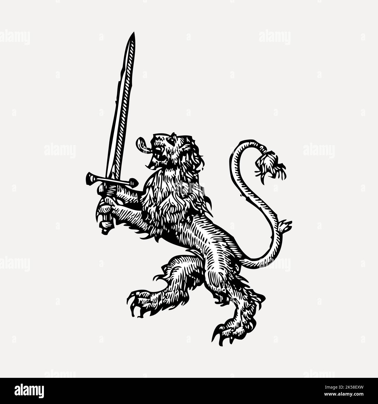 Lion with sword hi-res stock photography and images - Alamy