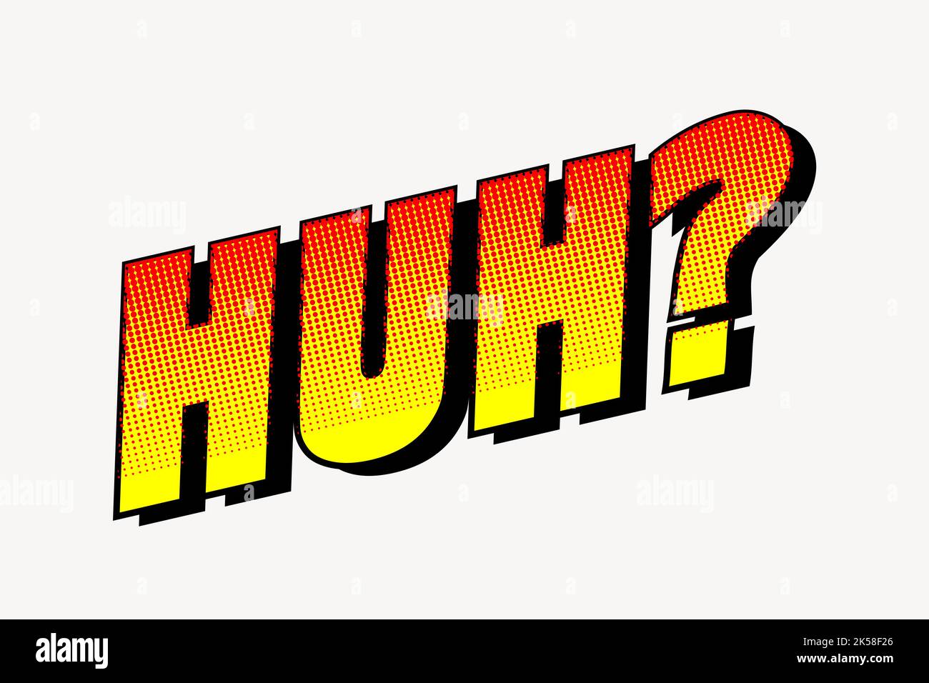 Huh typography clipart, comic pop art vector Stock Vector Image & Art ...