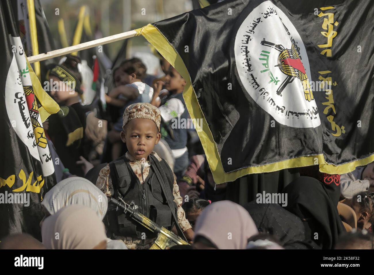 Palestinian Islamic Jihad kid seen as they attend the rally marking the ...
