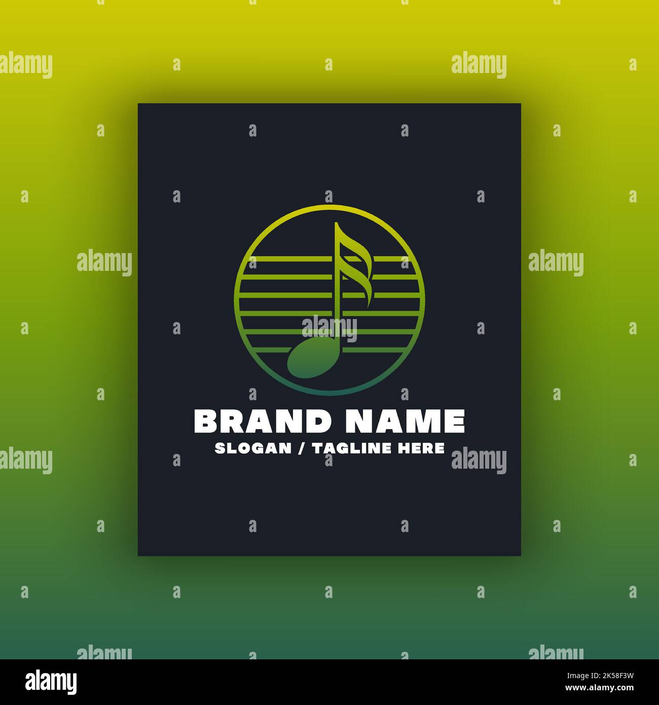 Musical logo design template. Simple, modern, elegant and smooth Stock ...