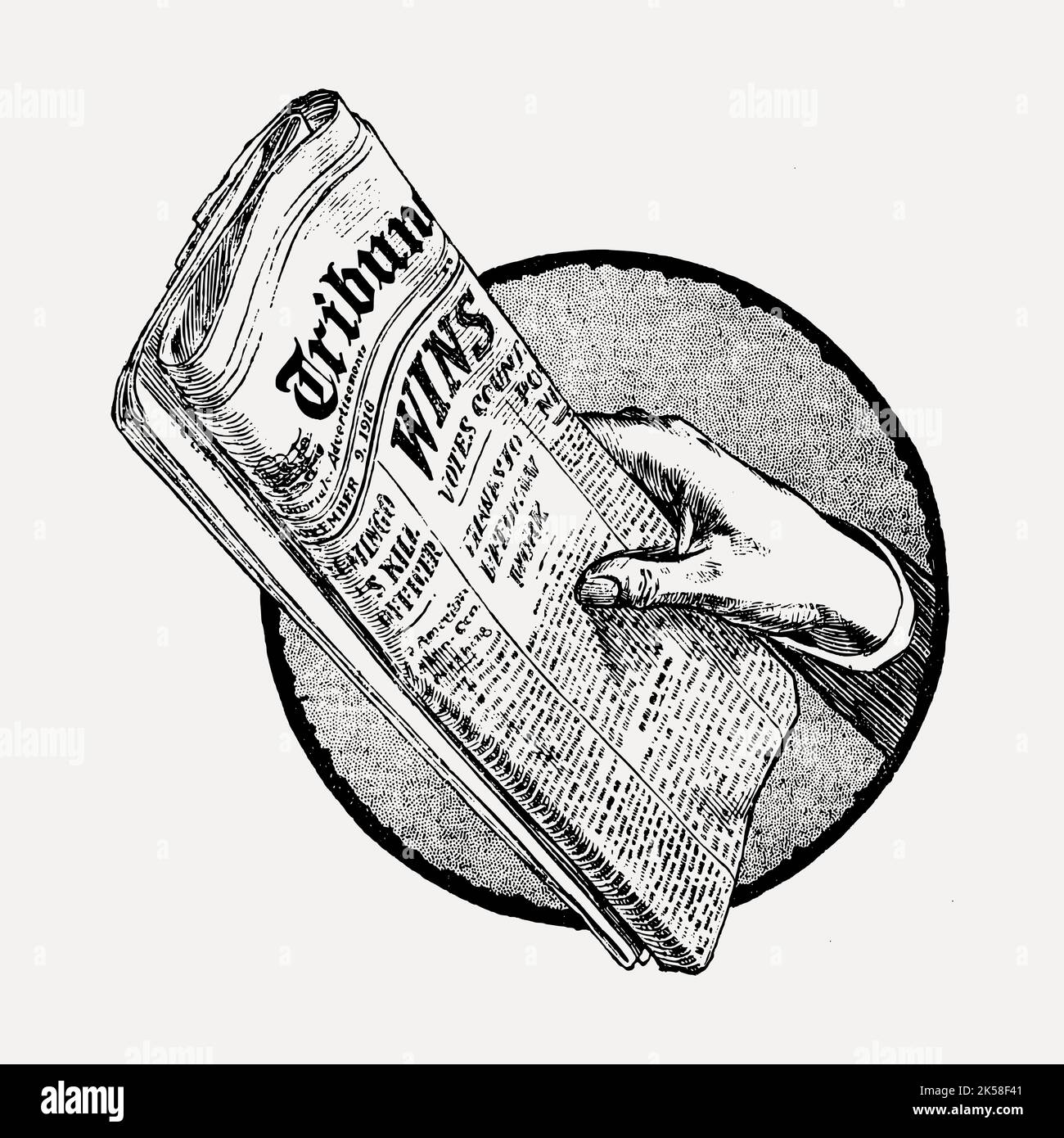 Newspaper hand drawn clipart hi-res stock photography and images - Alamy