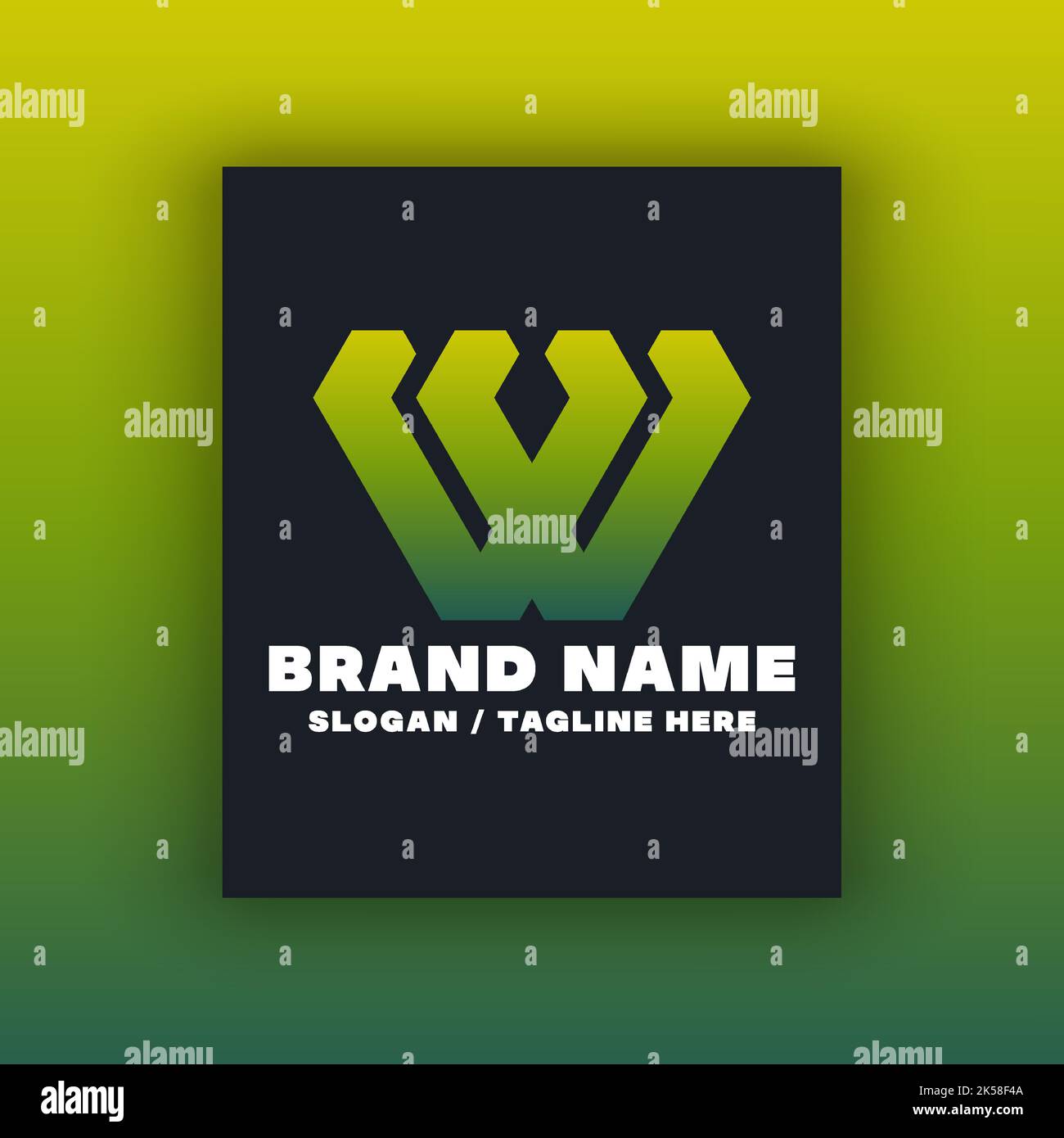 Letter W logo design template. Editable, resizable, vector illustration ...