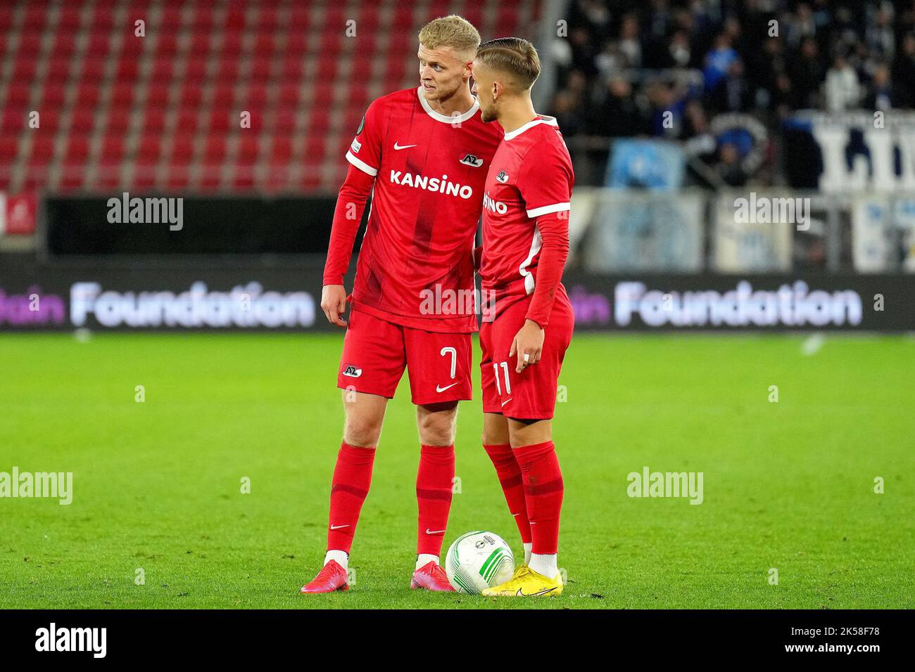ALKMAAR - Jens Odgaard of AZ, Jesper Karlsson of AZ during the UEFA ...