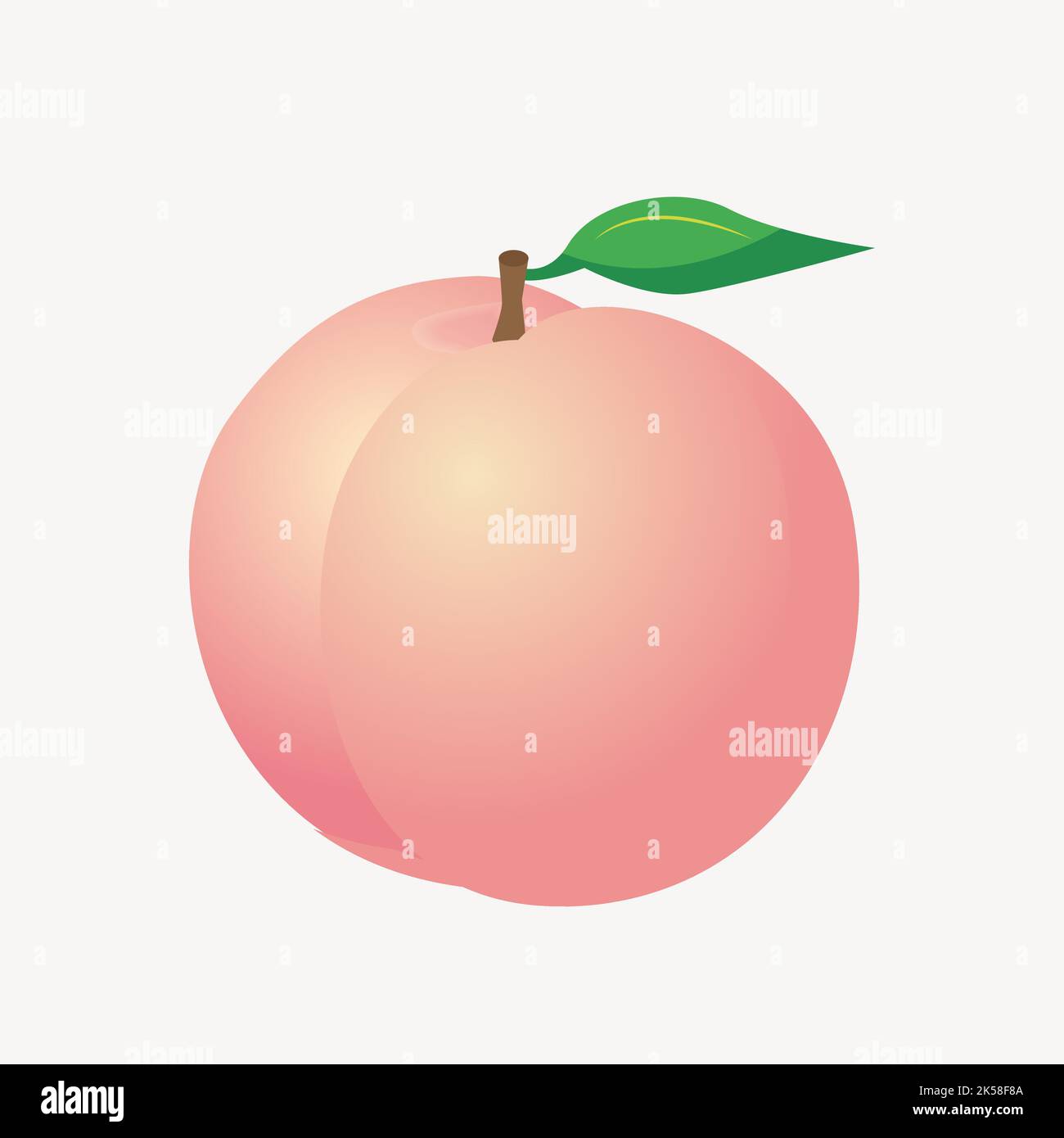 Peach clipart, fruit illustration vector Stock Vector Image & Art - Alamy