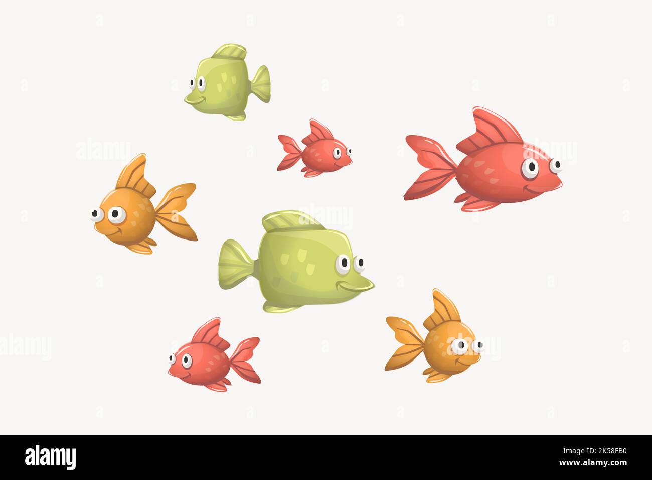 Colorful fishes clipart, animal illustration vector Stock Vector Image ...