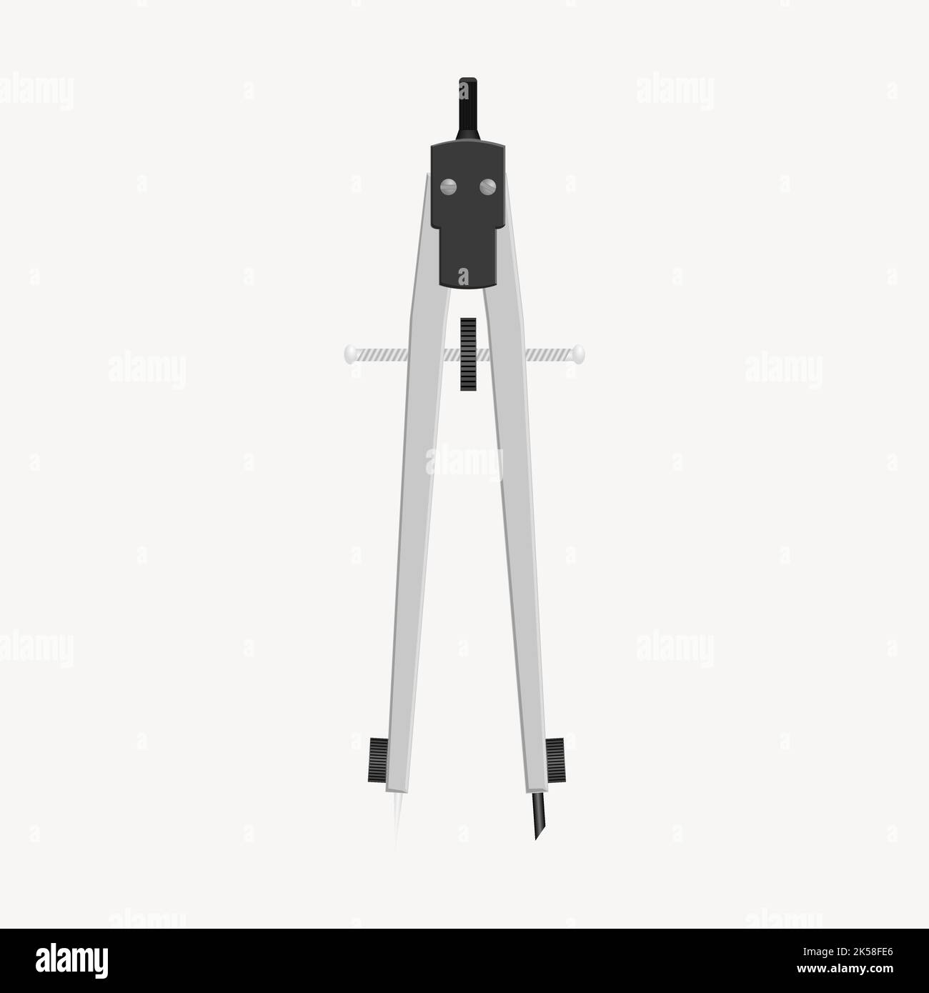 Geometric compass tool clipart, stationery illustration vector Stock ...